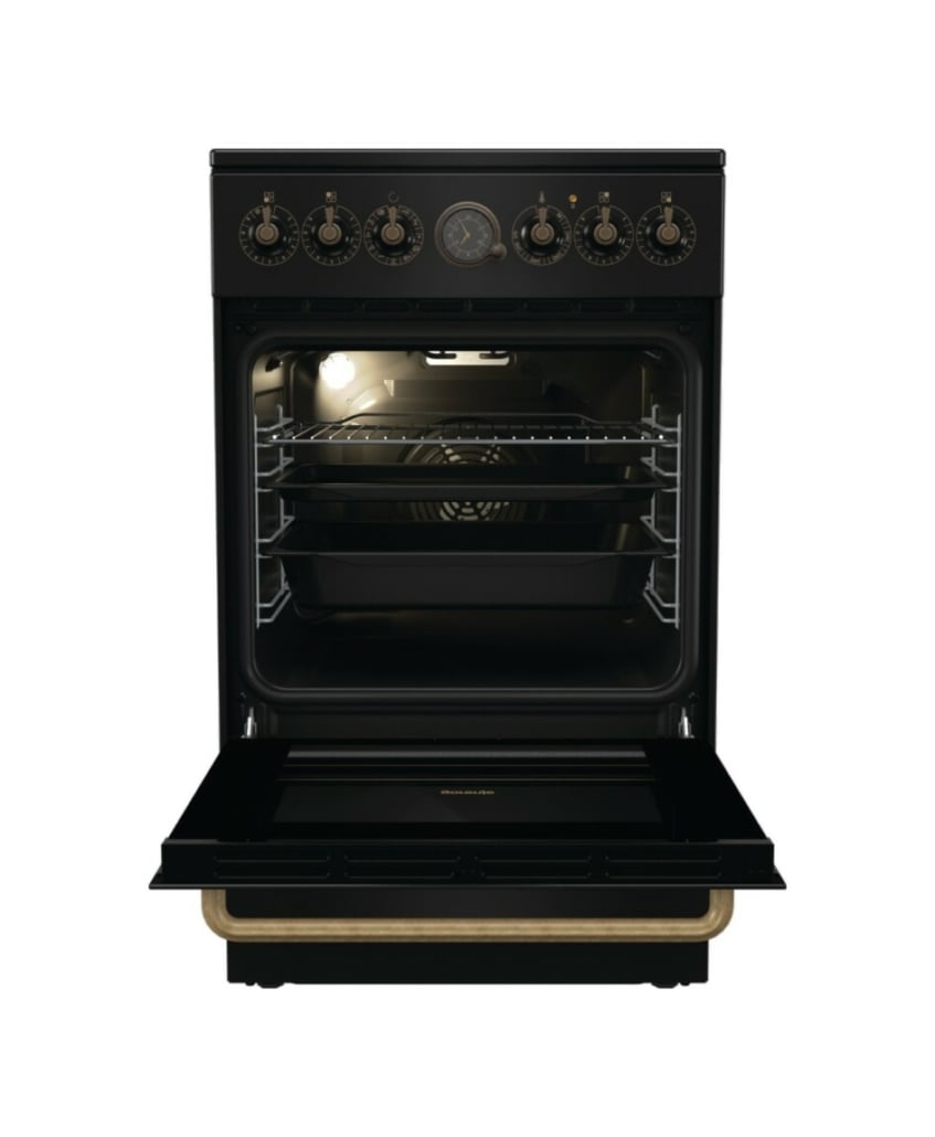 Gorenje GECS5B70CLB cm. 50 - 4 elektrische zones + 1 elektrische oven - zwart - Hanze Witgoed Kampen